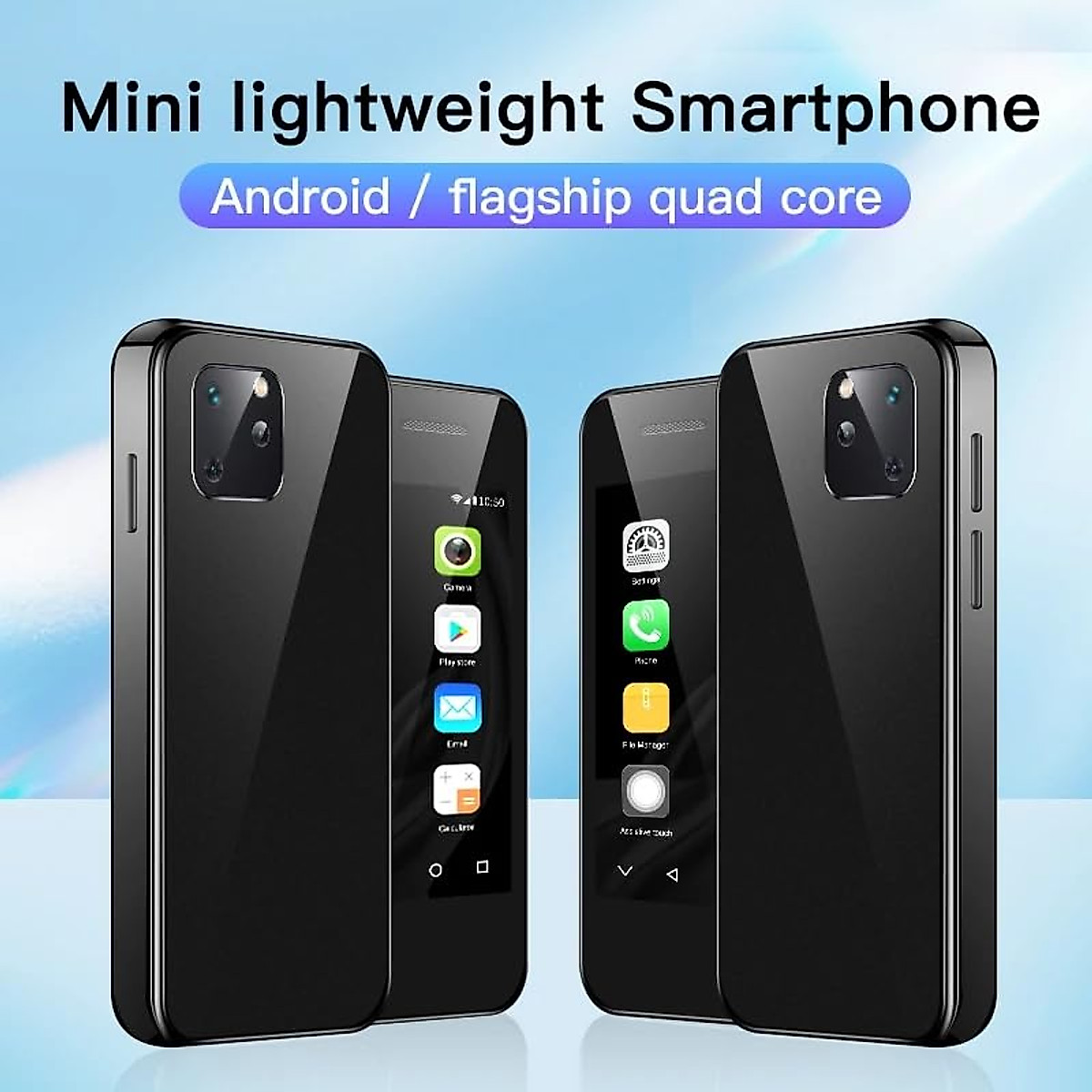 Mini Smartphone Soyes XS13 2.5Inch Touch Screen 1GB RAM 8GB ROM Android 6.0 3G WCDMA Camera GPS WiFi Bluetooth Student Pocket WiFi Mobile Phone Unlocked Cellphone (Black)