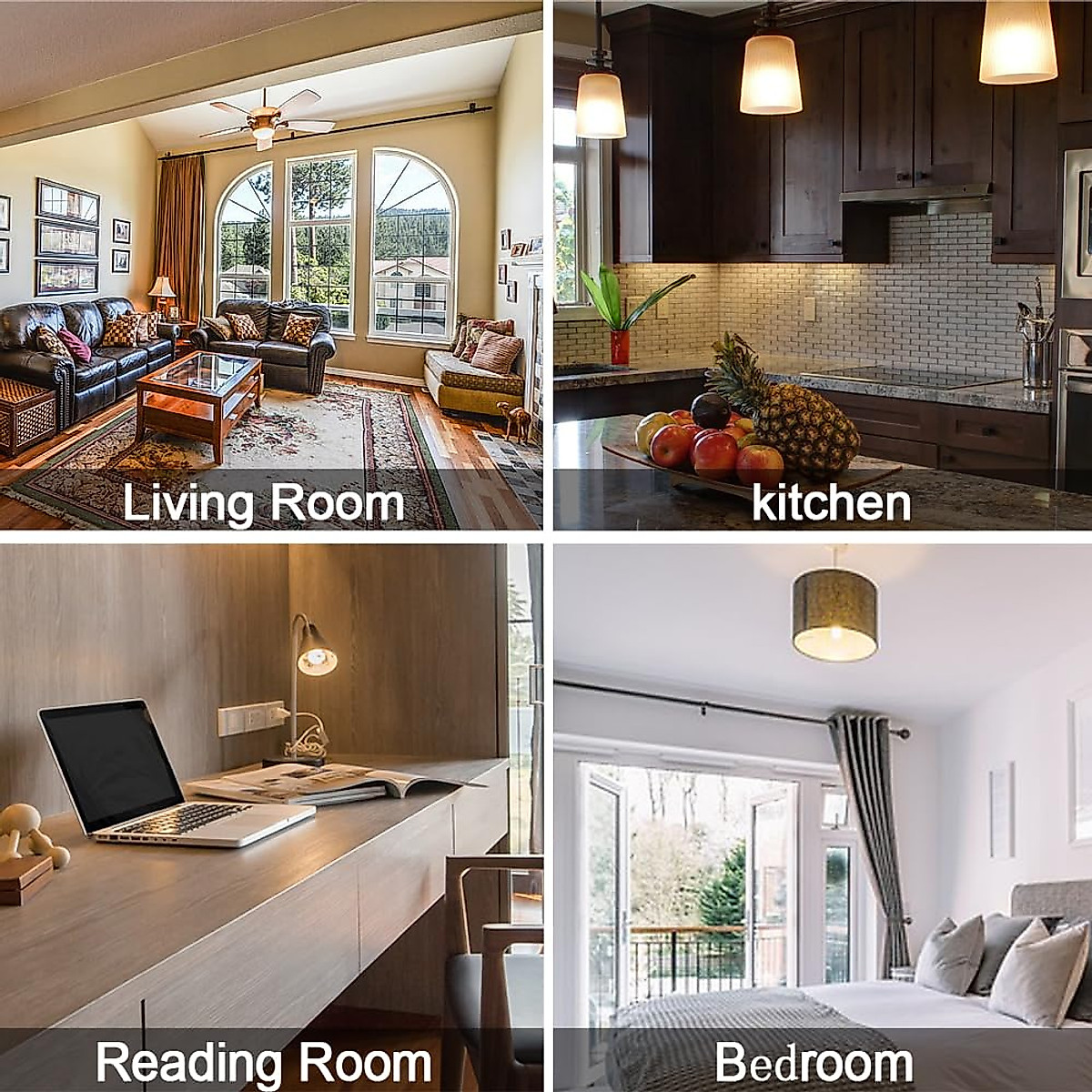 NETEHA 2 Pack A15 6W 120V E26 Base Small LED Refrigerator Light Bulb, Non-Dimmable 60W Equivalent 2700K Warm White A15/G45 Shape LED Appliance Bulb for Ceiling Fan and Lighting Fixtures