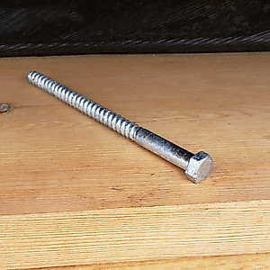 3/8" x 6" Lag Bolt Screws | Hex Head | Hot Dip Galvanized | 10pcs Box