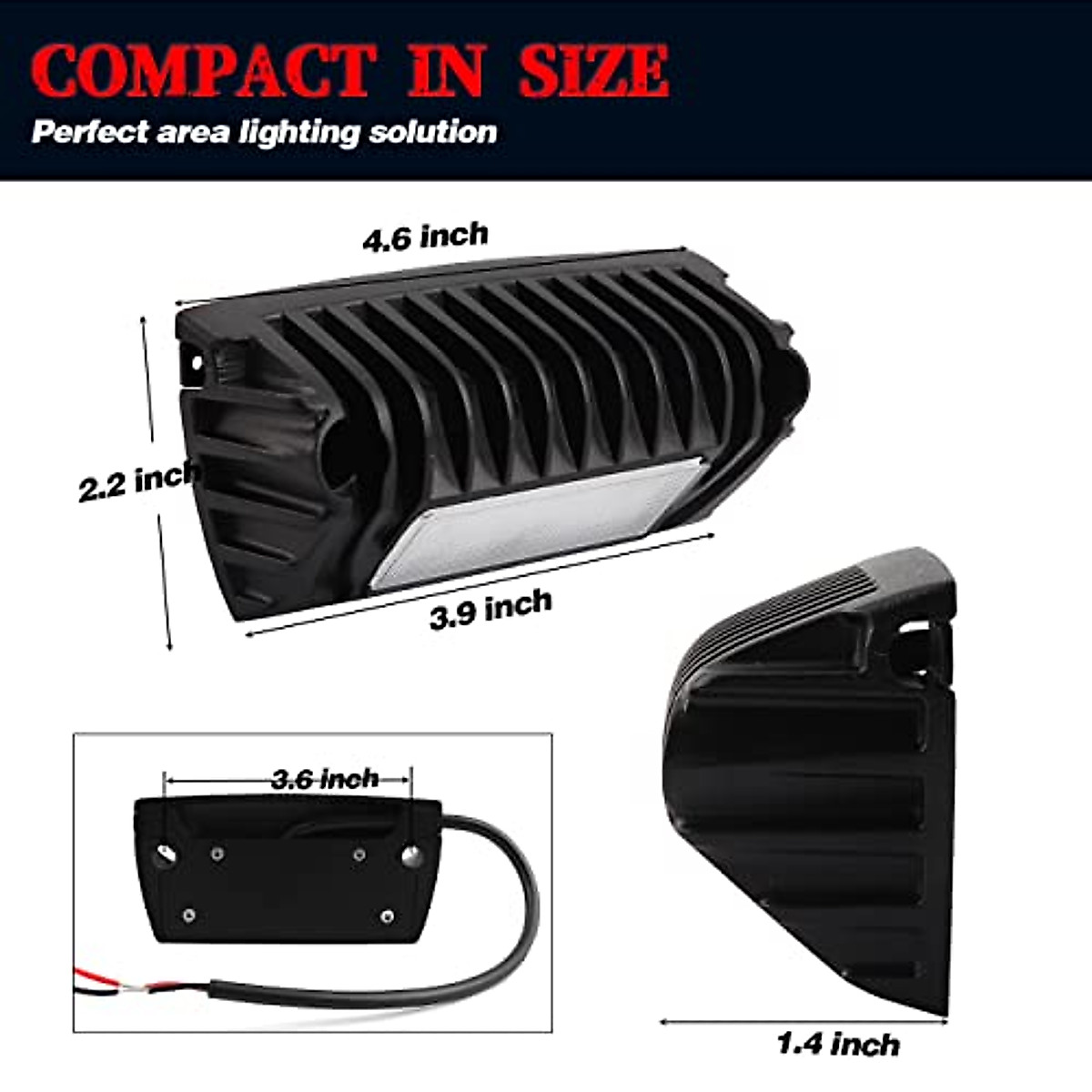 Chelhead RV Exterior Lights, 12V DC Low Current Led Porch Light Aluminum Base led Scene Lighting Compatible with RV Camper Trailers Porches Towing 5th Wheels Utility Vehicles