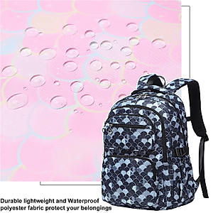 Joyfulife Mermaid Backpack for Girls Backpack with Lunch Box Kids Backpack Elementary Bookbags Primary Middle School Bags for Teens 3 in 1 School Backpack Set