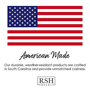 RSH DECOR: Foam Adirondack Chair Cushion | 48” x 20” x 2” | All-Weather Spun Fabric | Water and Fade-Resistant | Outdoor Cushion for Patio Furniture | Kiwi Green & White Stripe