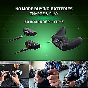 Nyko Power Kit for Xbox Series X, Xbox One and Xbox One Elite Controllers - Power Accessories: Rechargeable Battery Pack, 10 ft USB- C Cable and Replacement Battery Pack for Xbox 1 & Xbox Series X/S