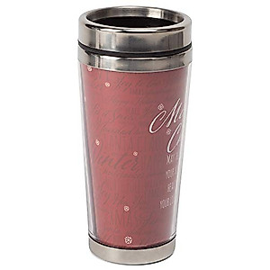 Merry Christmas 16 Oz Stainless Steel Travel Mug with Lid