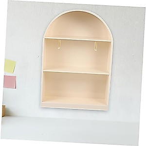 CAXUSD Wall Storage Rack Rustic Shelf Cube Desktop Ladder Plant Table Display Stand Rock Display Case Wall Mounted Crystals Racks Display Shelf Wall Shelves for Bedroom White Plastic