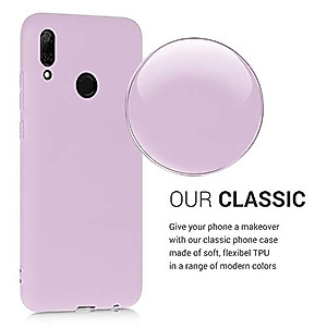 kwmobile Case Compatible with Huawei P Smart (2019) Case - Soft Slim Protective TPU Silicone Cover - Mauve