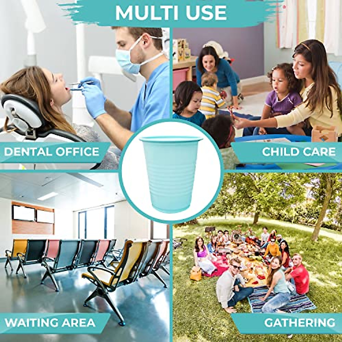 Pruvade Disposable Cups | 50 Pack | 5 oz Plastic Cups, Small Bathroom Cups Perfect as Medicine, Water, Rinsing, Mouthwash Cups, Party Cups, Dental Cups, Multicolor Cups for Kids | Pink Cups