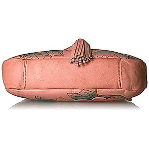 Anna by Anuschka womens Anna Anuschka,handpainted Leather Flap Hobo,vintage Garden Shoulder Handbag, Vintage Garden, One Size US