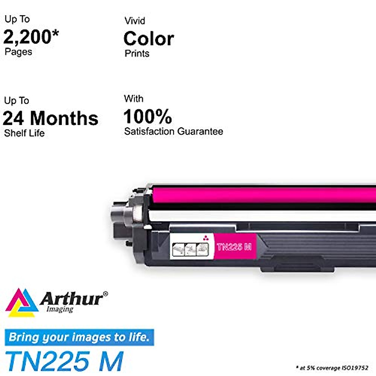 Arthur Imaging Compatible Toner Cartridge Replacement for Brother TN225 (Magenta, 1-Pack)