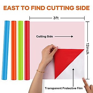 HTVRONT HTV Heat Transfer Vinyl Bundle - 20 Pack 12'' x 3FT Heat Transfer Vinyl Rolls, Easy Cutting Iron on Vinyl for Cricut, HTV Vinyl Bundle with 20 Assorted Colors