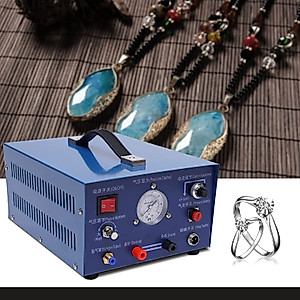 Portable Jewelry Welder Gold Silver Platinum Copper Stainless Steel Welding Machine Professional Precise Spot Welder With Foot Pedal, for Gold Silver Steel Jewelry Welding, Blue