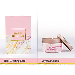 Birthday Gift Basket for Women - Happy Birthday Gift Basket For Her w/Memory Foam Pillow, Blanket, Candle, Socks, Journal, and Card - Curated Birthday Gift Set and Happy Birthday Gift Box for Women