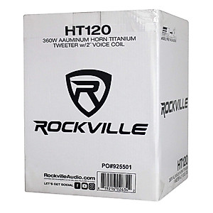 Rockville 2 HT120 2" 360w Car/Pro Aluminum Horn Titanium Tweeters 2" Voice Coils
