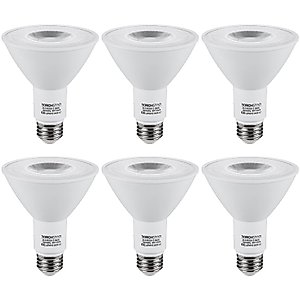 TORCHSTAR PAR30 Long Neck LED Bulb, CRI90+ Dimmable LED Spotlight Bulbs, 8W=75W, 3000K Warm White, UL & ES Listed, 800LM Super Bright, for Recessed Trim Lighting, Track Light, Pack of 6