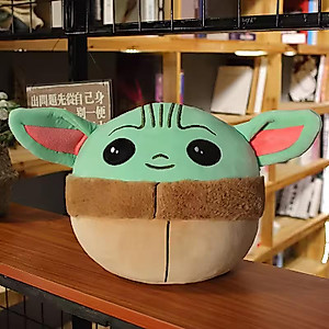 Leong Products Baby Yoda Squish Plush Toy, Grogu Stuffed Animal Kids Plushie, The Child Mandalorian Soft Kawaii Pillow Doll Gift Light Green (Large)