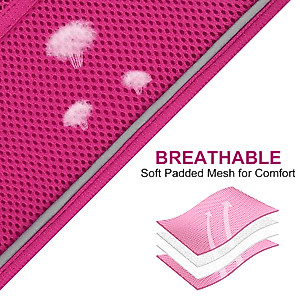 Joytale Small Dog Harness, Breathable Mesh Step-in Vest Harness, Reflective Soft Padded Harnesses for Small and Medium Dogs, Hot Pink, M