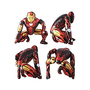 BCD-PRO Superhero Iron Man 3D Stand Airwalker Balloons Medium Size for Kid Toddler Birthday Decorations