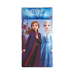 Disney Frozen 2 Foldable Slumber Cot with Detachable Printed Sleeping Bag Featuring Anna & Elsa, Ages 3+