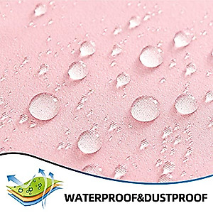 YI & ZE Ombre Pink Shower Curtain Sets for Bathroom Accessories Fabric Polyester Waterproof Modern Shower Curtain Liner with 12 Hooks W72xL72