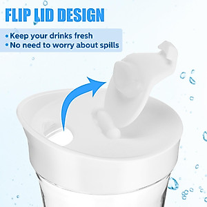 Skylety 16 Pcs 50 oz Clear Water Carafe with Flip Top Lid, Plastic Juice Containers Mimosa Bar Supplies Beverage Pitcher for Water, Juice, Iced Tea, Milk, Lemonade and Other Beverages (White)