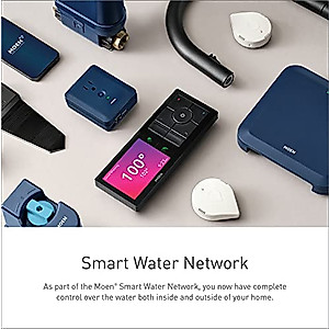 Moen WICNT008G1USA 8-zone Smart Sprinkler Controller, WI-FI Connectible, Automatic Water Timer, Smart Irrigation System, Scheduling, Adjustable, Shutoff, Easy to Install