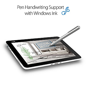 ASUS T102HA-C4-WH Transformer Book 10.1" 2 in 1 Touchscreen Laptop, Intel Quad-Core, White, Pen and Keyboard Included