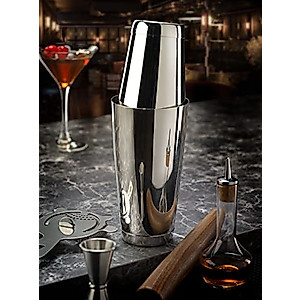 Barfly Soho Cocktail Shaker Tin Set (18 oz and 28 oz), Stainless,M37152