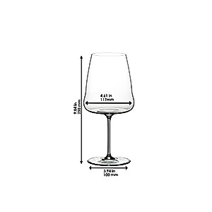 Riedel 1234/0 Winewings Cabernet Sauvignon Wine Glass, Single Stem, Clear,35.34 ounces