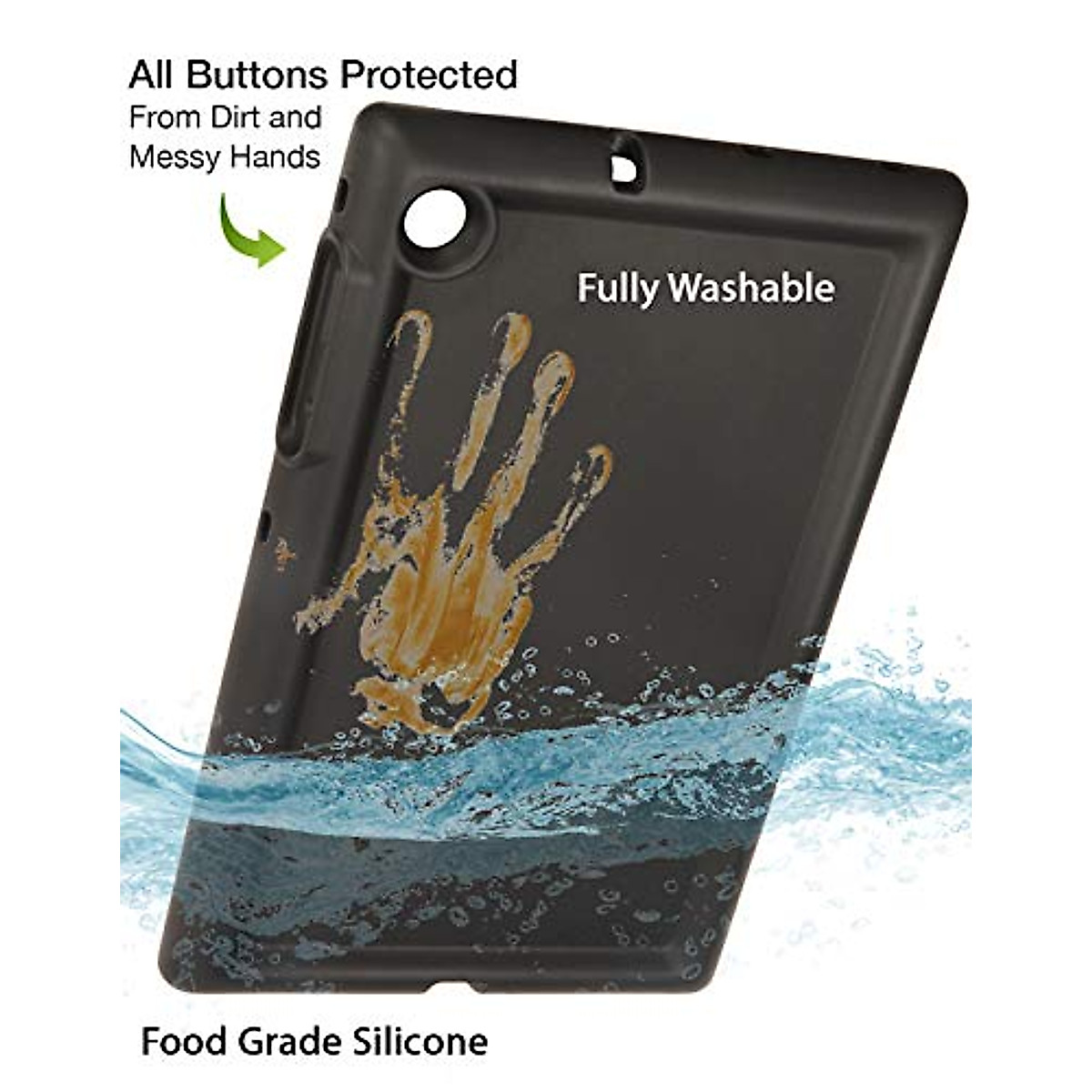 BobjGear Bobj Rugged Tablet Case for Lenovo Tab M10 HD 2nd Gen 10.1 inch Models TB-X306F, TB-X306X Kid Friendly (Bold Black)