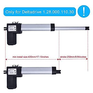 Okin Fromann Deltadrive Model 1.28.000.110.30 Electric Recliner Lift Chair Actuator Motor Replacement