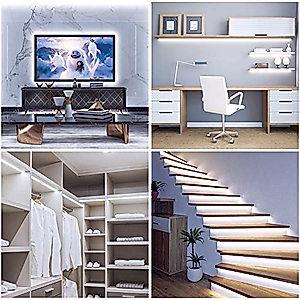 Govee White LED Strip Lights, Upgraded 16.4ft Dimmable LED Light Strip 6500K Bright Daylight White, Strong Adhesive, 300 LEDs Flexible Tape Lights for Vantiy Mirror, Kitchen Cabinet, Bedroom