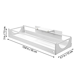 COLLBATH Storage Drawers Drawer Dividers Drawer Rack Carbon Steel White Slide Rail Household Storage Drawer Clear Shelves