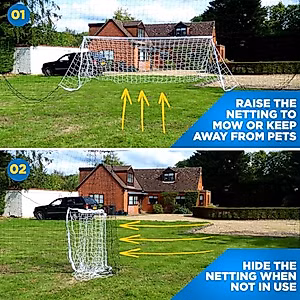Open Goaaal Soccer Goal Net & Soccer Backstop Net with Rebounder - Soccer Nets for Backyard All in One & Practice Targets - Soccer Goals for Backyard - Large Size (2 Pack)