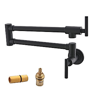 Havin Black Kitchen Faucet with Pull Down Magnetic Sprayer with Black Pot Filler Faucet