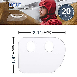 Touri 20 Pairs Clear Slip-On Protective Safety Side Shields for Glasses Fits Small to Medium Eyeglasses for Keeping Your Eyes Safe