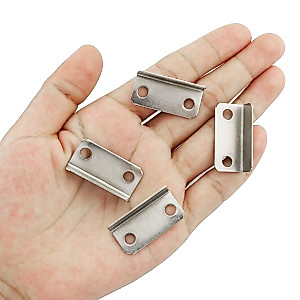 ITROLLE 8PCS Metal Reliable Efficacy Angled Drawer Lock Strike Plate Angled Drawer Lock Strike Plate for Door Panels Home Office Cabinet Cupboard Drawer with Screws