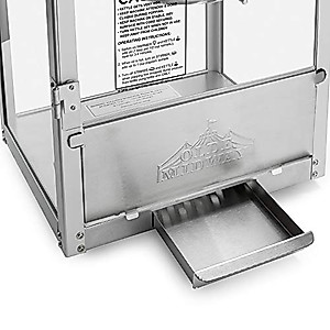 Olde Midway Bar Style Popcorn Machine Maker Popper with 10-Ounce Kettle - Red