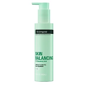 Neutrogena Skin Balancing Kaolin Clay Cleanser with 2% Polyhydroxy Acid (PHA), Mattifying & Conditioning Face Wash for Oily Skin, Paraben-Free, Soap-Free, Sulfate-Free, 6.3 fl oz