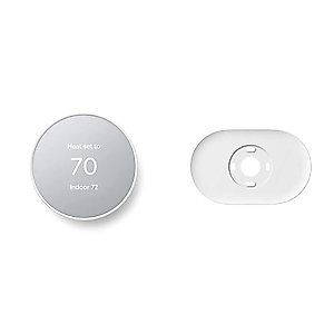 Google Nest Thermostat - Smart Thermostat for Home - Programmable Wifi Thermostat & Trim Kit - Made for the Nest Thermostat - Programmable Wifi Thermostat Accessory - Snow