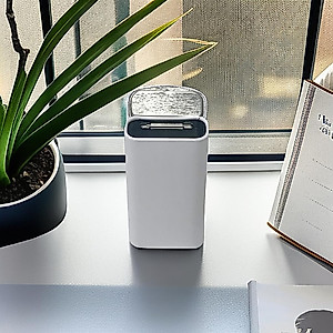 OVELCH 6pcs Metal Tin Box Containers Rectangular Empty Hinged Tins Box Containers for Gum, Candies, Mint, Easy Opening, White 1.5x0.71x2.68 Inches