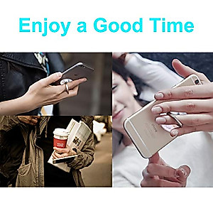 Bonoma Cell Phone Ring Holder Stand, 360 Rotation 3-Pack Universal Smartphone Ring Grip Stand Compatible with Smartphones and Tablets Marble