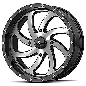 Bundle - 9 Items: MSA Mach Switch 18" Wheels 33" BKT AT 171 Tires [4x137 Bolt Pattern 12mmx1.5 Lug Kit]