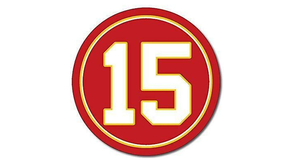 Magnet 4x4 Inch Patrick Mahomes Sticker - Chiefs Colors