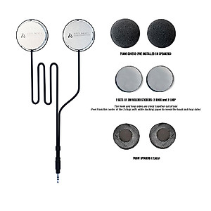 I A S U S High Performance Helmet Speaker Headphones with a 3.5mm Earbud Audio Jack Compatible with Most Helmet Comm Systems - The XSound 2.1 R fits in Most Ski, Snowboard and Motorcycle Helmets