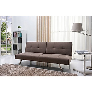 Gold Sparrow Victorville Foldable Futon Sofa Bed, Mocha