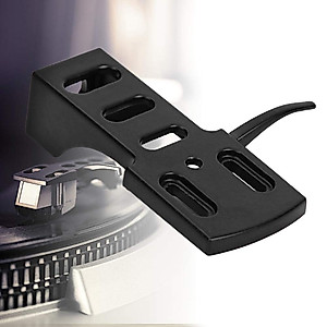 Bnineteenteam Record Player Headshell, Phonograph Turntable Headshell for Record Player Replacement Parts(Black) Performance Accessory