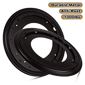 12 inch Lazy Susan Hardware, 4 Pcak Large Lazy Susan Turntable Bearing 5/16" Thick 1000lbs, Lazy Susan for Table, Serving Trays, Kitchen Storage Racks, Craft Table, Rotating Bearing Plate