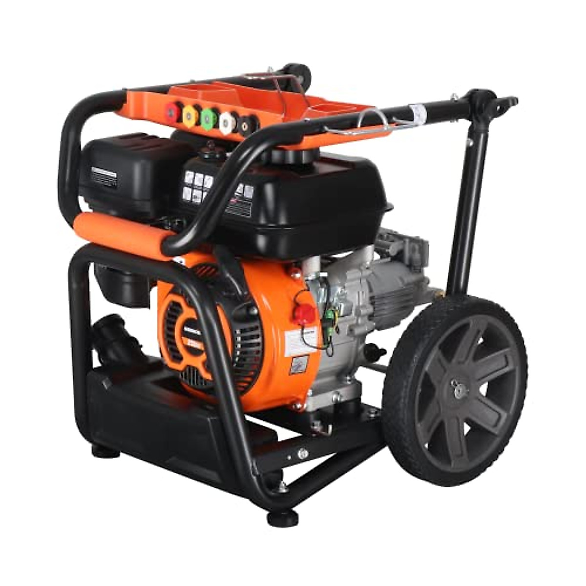 Genkins GPW3200 Gas Powered Foldable Pressure Washer 3200 PSI and 2.5 GPM, Soap Tank and Five Nozzle Set | Compact & Foldable