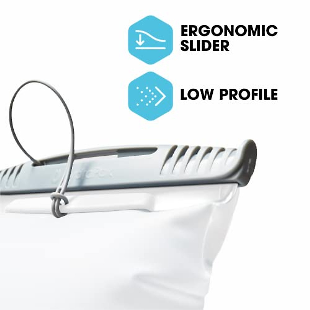 HydraPak Shape-Shift (for 2L or 3L Hydration Packs) Low-Profile Water Bladder/Reservoir for Hydration Backpacks - High Flow Bite Valve, Leak Proof, Fully Reversible, and Dishwasher Safe