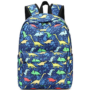 CAMTOP Backpack for Kids Boys School Backpack with Lunch Box for Preschool Kindergarten BookBag Set(Dinosaur-Graffiti Blue